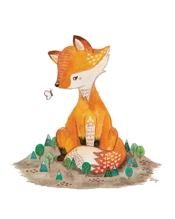 Farrah the Fox Art Print - Art and Soul Creative Co