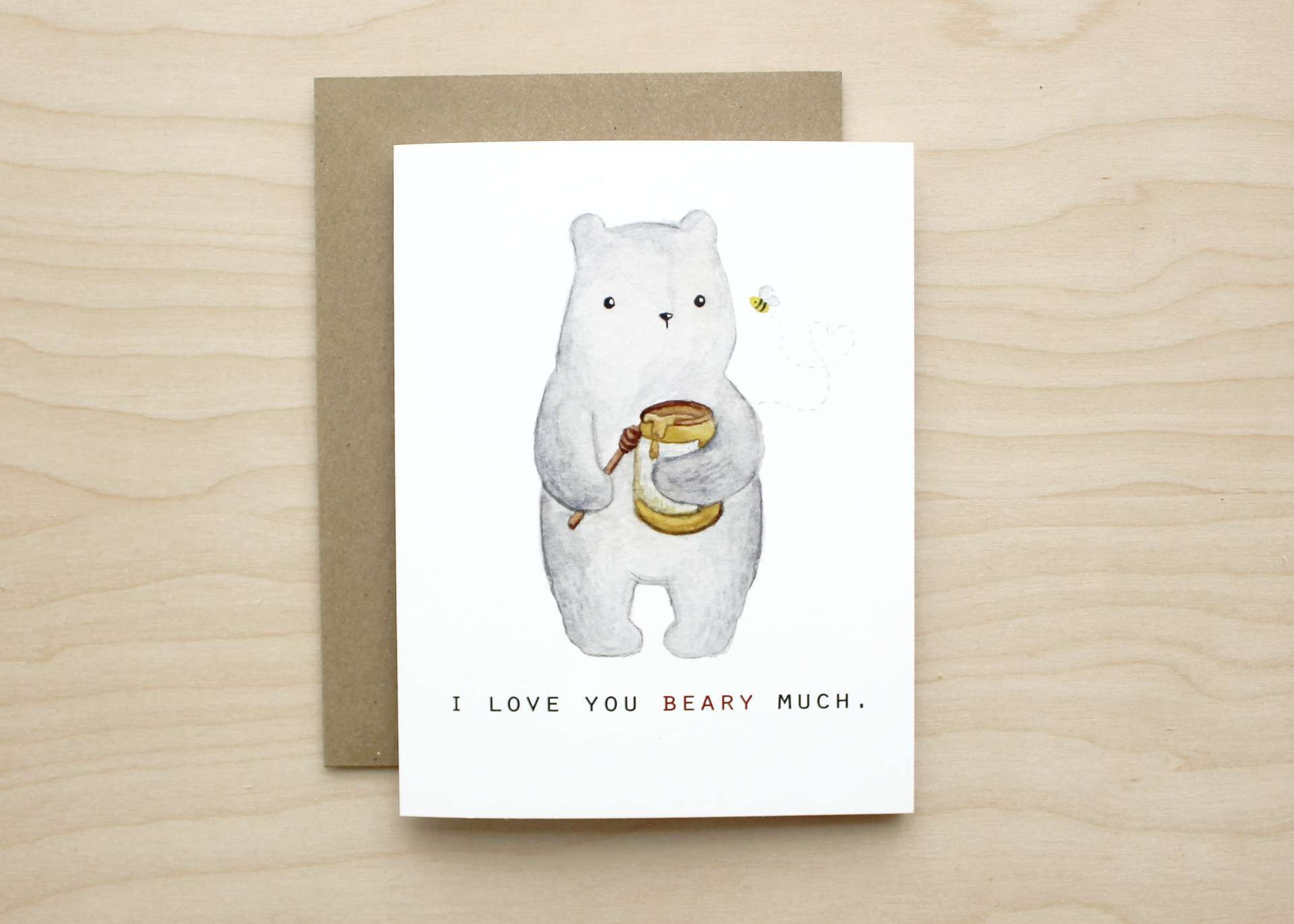 I Love You Beary Much Card - Art and Soul Creative Co