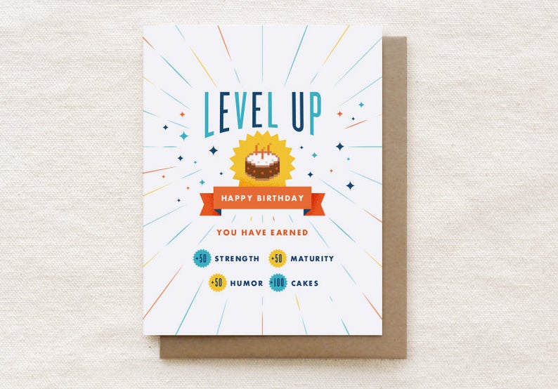 Level Up Birthday Card - Birthday Paper Co - Vancouver, Canada