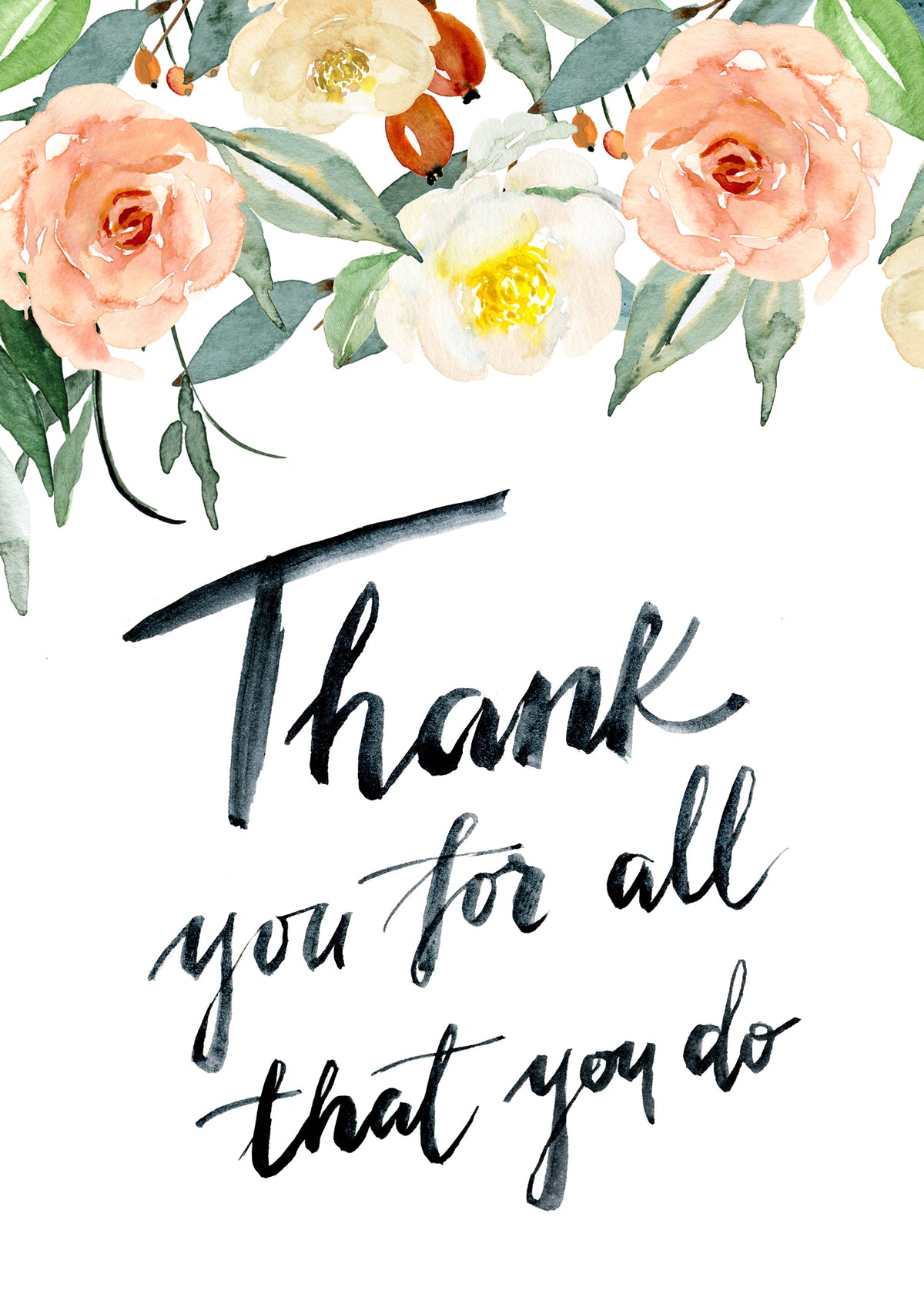 Thank You For All You Do Card